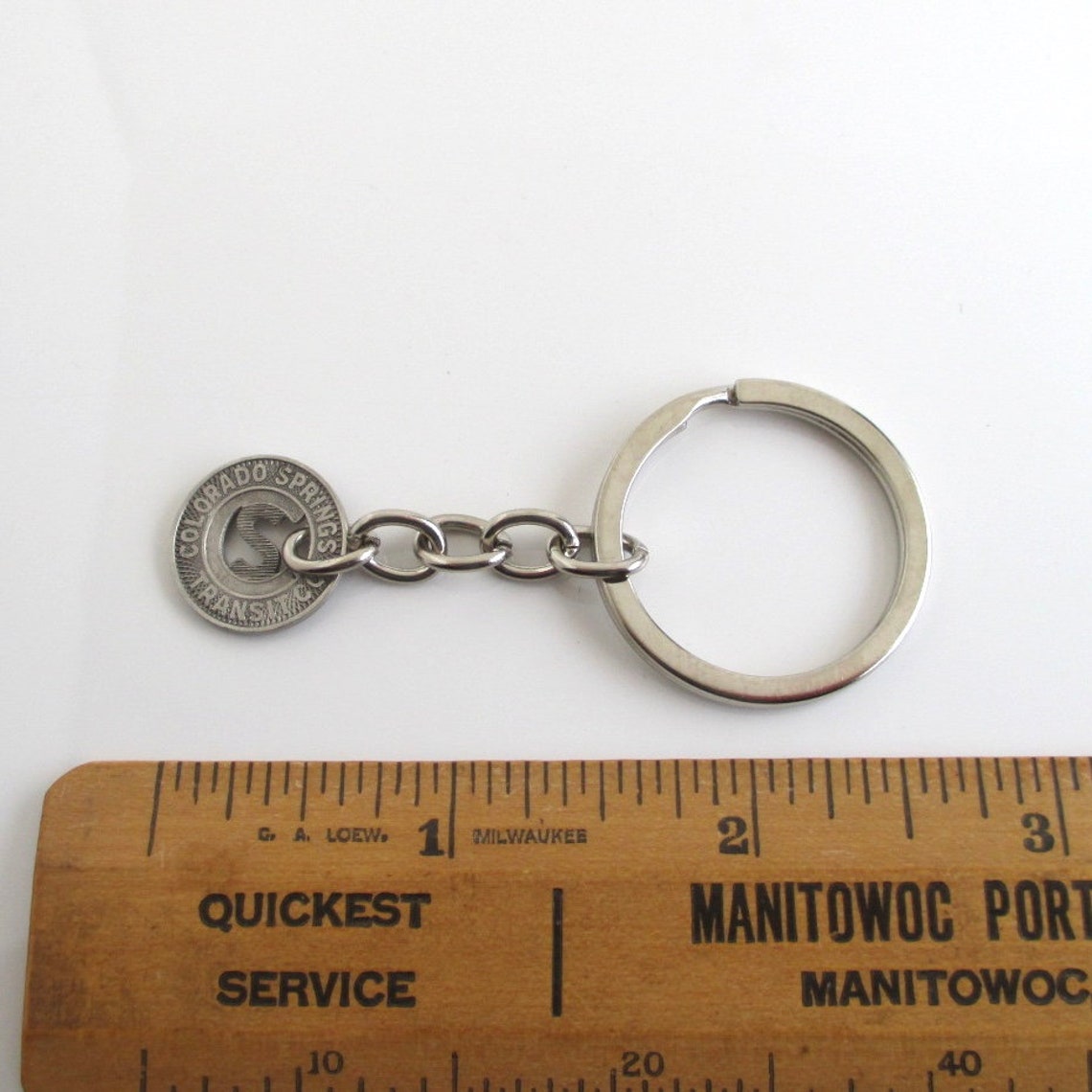 CO Springs Transit Token Keychain Repurposed Vintage | Etsy