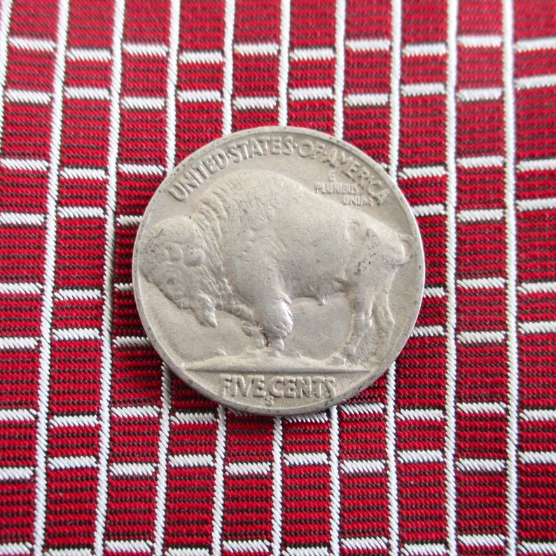 Buffalo Nickel Tie Tack / Lapel Pin Repurposed Vintage USA - Etsy