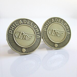 PHILADELPHIA Transit Token Cuff Links - Repurposed Vintage PTC Gold ...