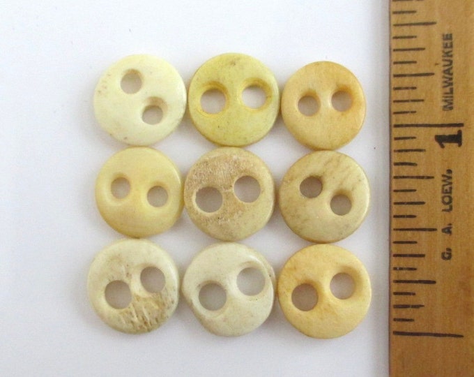 9 Small Vintage Bone Buttons Eye Shape, Antique, Small 11-12mm 7/16 ...