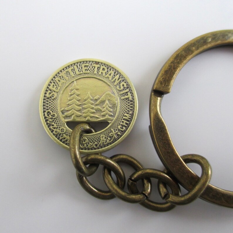 SEATTLE Transit Token Keychain Repurposed Vintage 1940's - Etsy