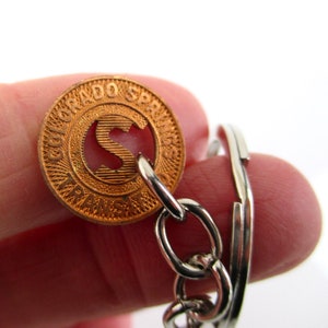CO Springs Transit Token Keychain Repurposed Vintage Colorado Springs ...