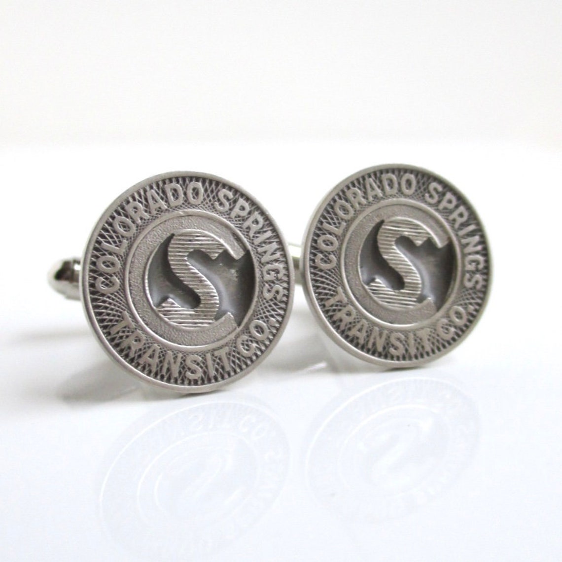 Colorado Springs Transit Token Cuff Links - Repurposed Vintage 1950's ...