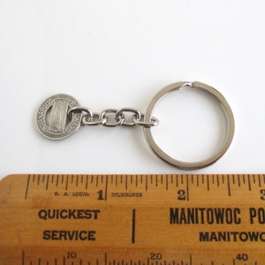 INDIANAPOLIS Transit Token Keychain - Repurposed Vintage Coin Key Chain ...