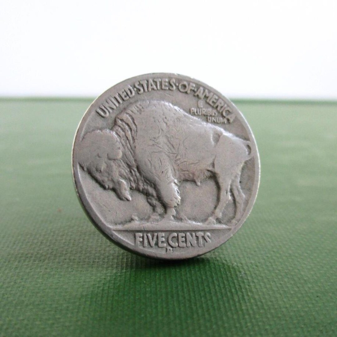 Buffalo Nickel Tie Tack / Lapel Pin - Repurposed Vintage USA Coin ...