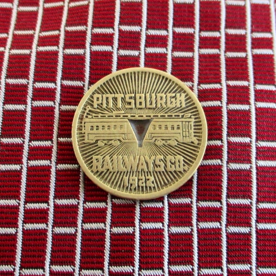 PITTSBURGH Railways Token Tie Tack / Lapel Pin Repurposed | Etsy