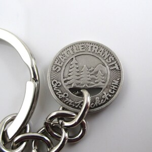 SEATTLE Transit Token Keychain Repurposed Vintage 1940's Coin Key Chain ...