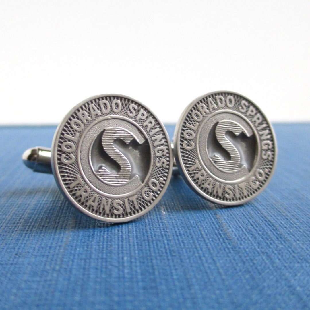 Colorado Springs Transit Token Cuff Links - Repurposed Vintage 1950's ...