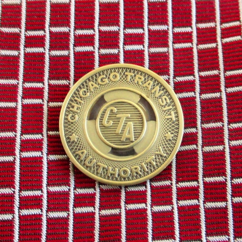 CHICAGO CTA Transit Token Tie Tack / Lapel Pin Repurposed - Etsy