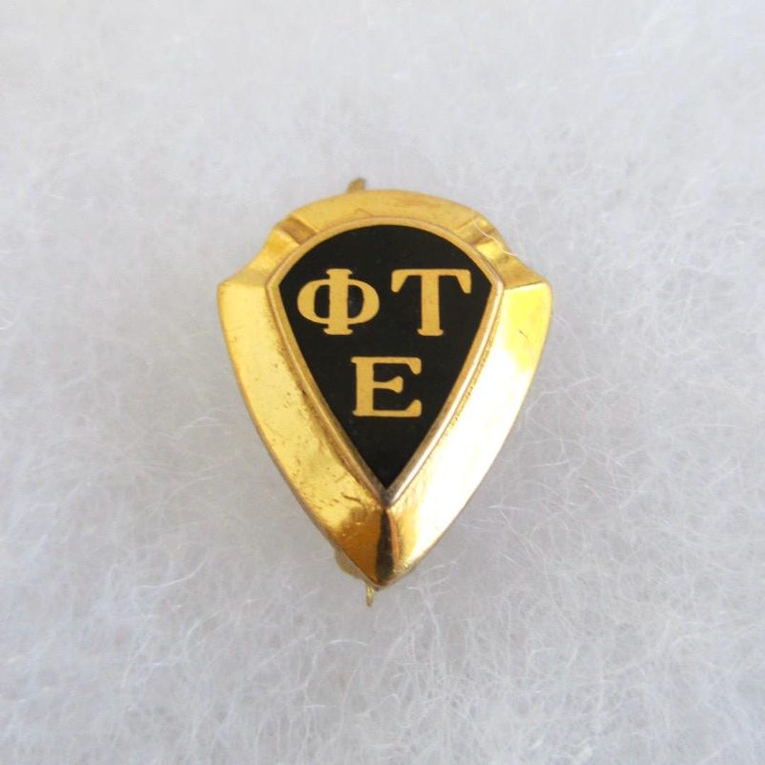 10K Gold Filled Phi Tau Epsilon Fraternity Lapel Pin / Charm - Vintage ...