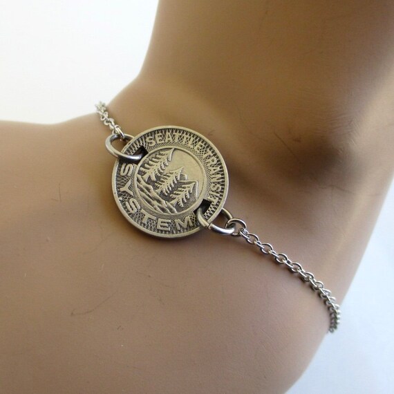 SEATTLE Transit Token Bracelet Repurposed Vintage 1940's | Etsy