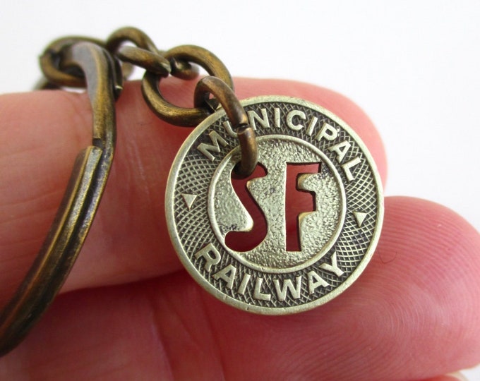 San Francisco Transit Token Keychain Repurposed Vintage SF Municipal ...