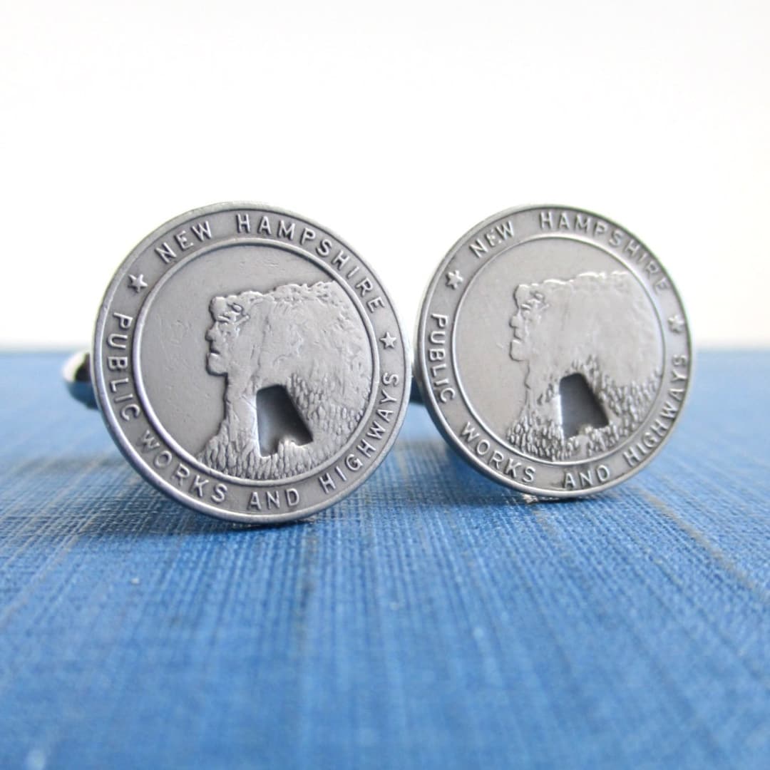 New Hampshire Transit Token Cuff Links - Repurposed Vintage NH Man in ...