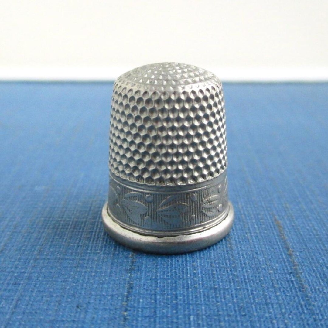 Silver Tone Thimble W/ Leaf & Berry Design - Vintage, Marked " U.S.A ...