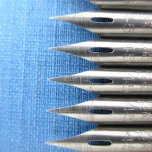 6 Vintage Dip Pen Nibs - No. 145 Fine Point Turner & Harrison Made in ...