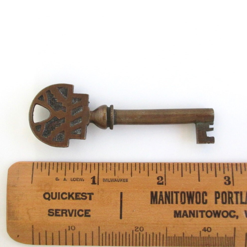 Antique Skeleton Key W/ Hollow Barrel Vintage Ornate Top - Etsy