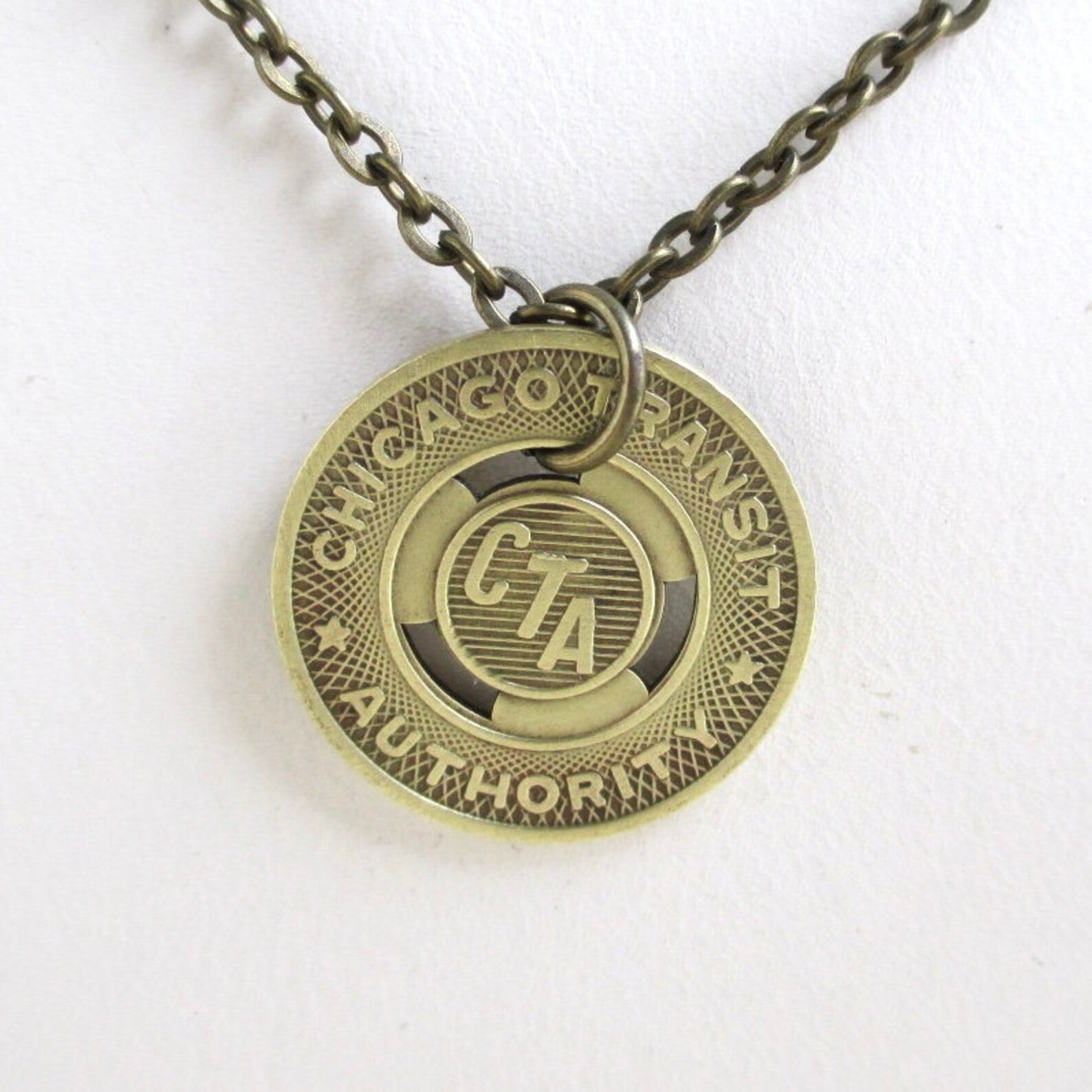 CHICAGO CTA Transit Token Necklace Repurposed Vintage - Etsy