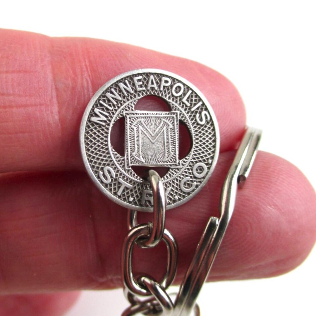 MINNEAPOLIS Street Railway Keychain - Repurposed Vintage Transit Token ...