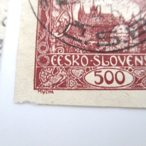 9 Alphonse Mucha Czech Postage Stamps - Vintage / Antique ...