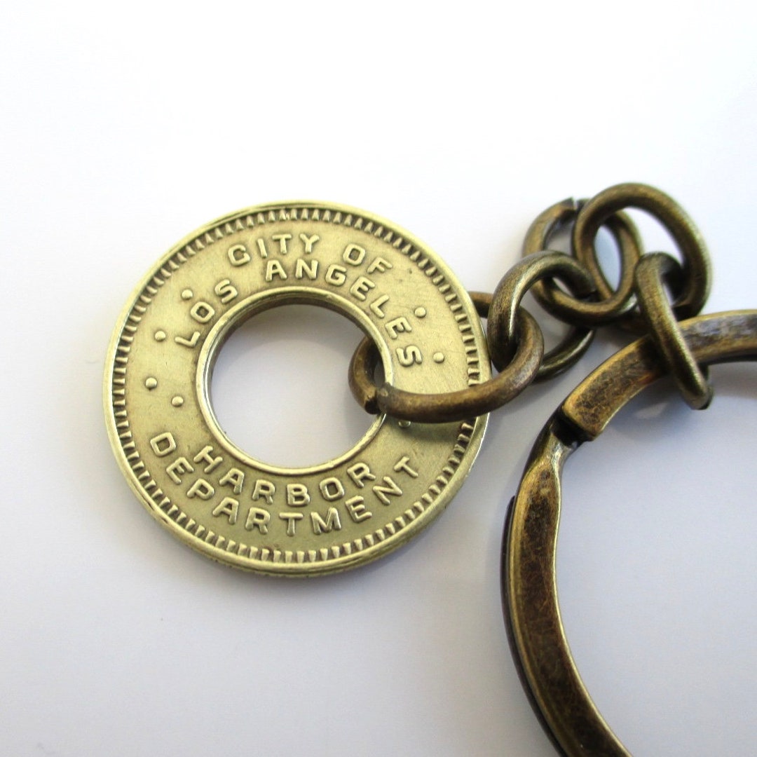 Los Angeles Harbor Dept. Ferry Token Keychain - Repurposed Vintage LA ...