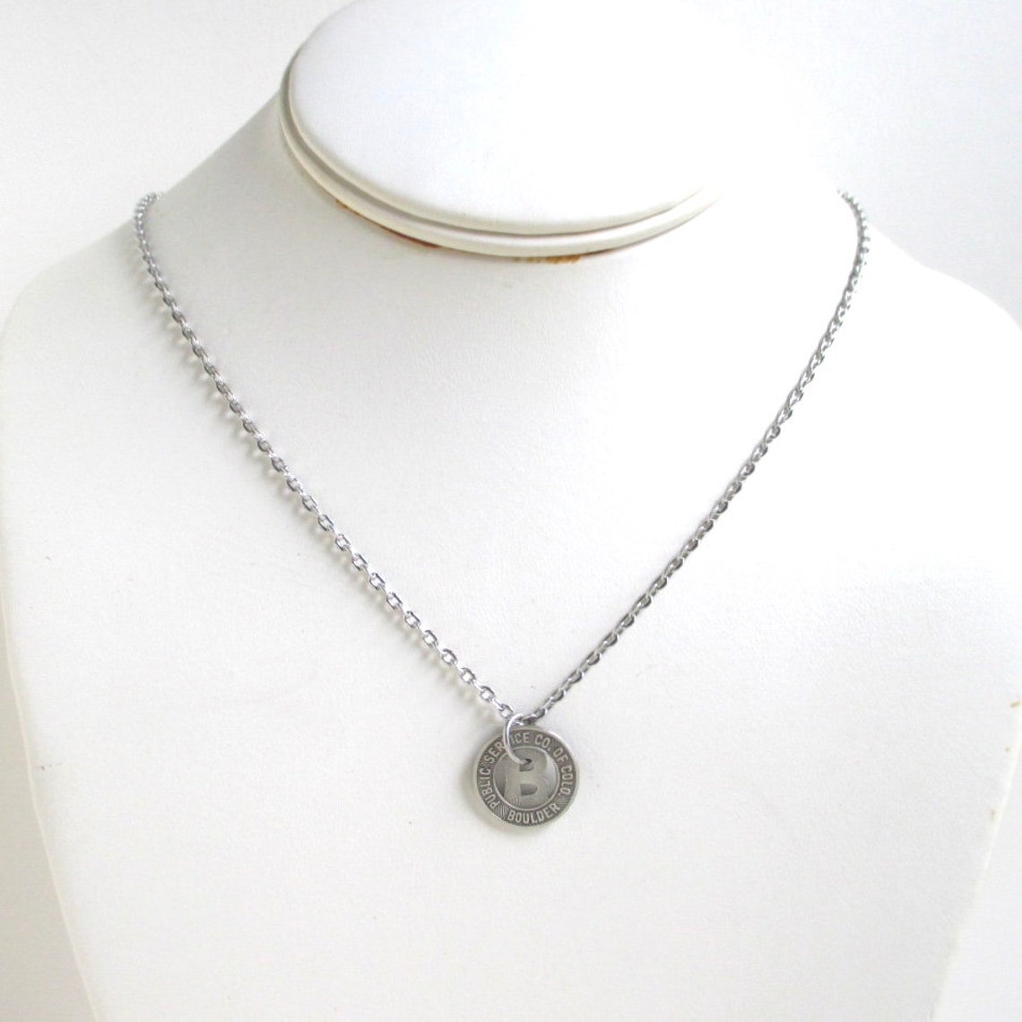 BOULDER CO Transit Token Pendant Necklace Repurposed | Etsy