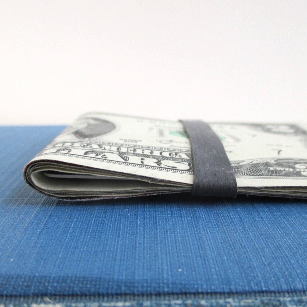 Extra Thin Reinforced 2 Dollar Bill Wallet - Genuine USA Two Dollar ...