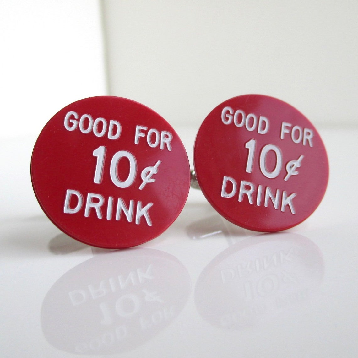 Bar Token Cuff Links Repurposed Vintage 10c Drink Tokens - Etsy