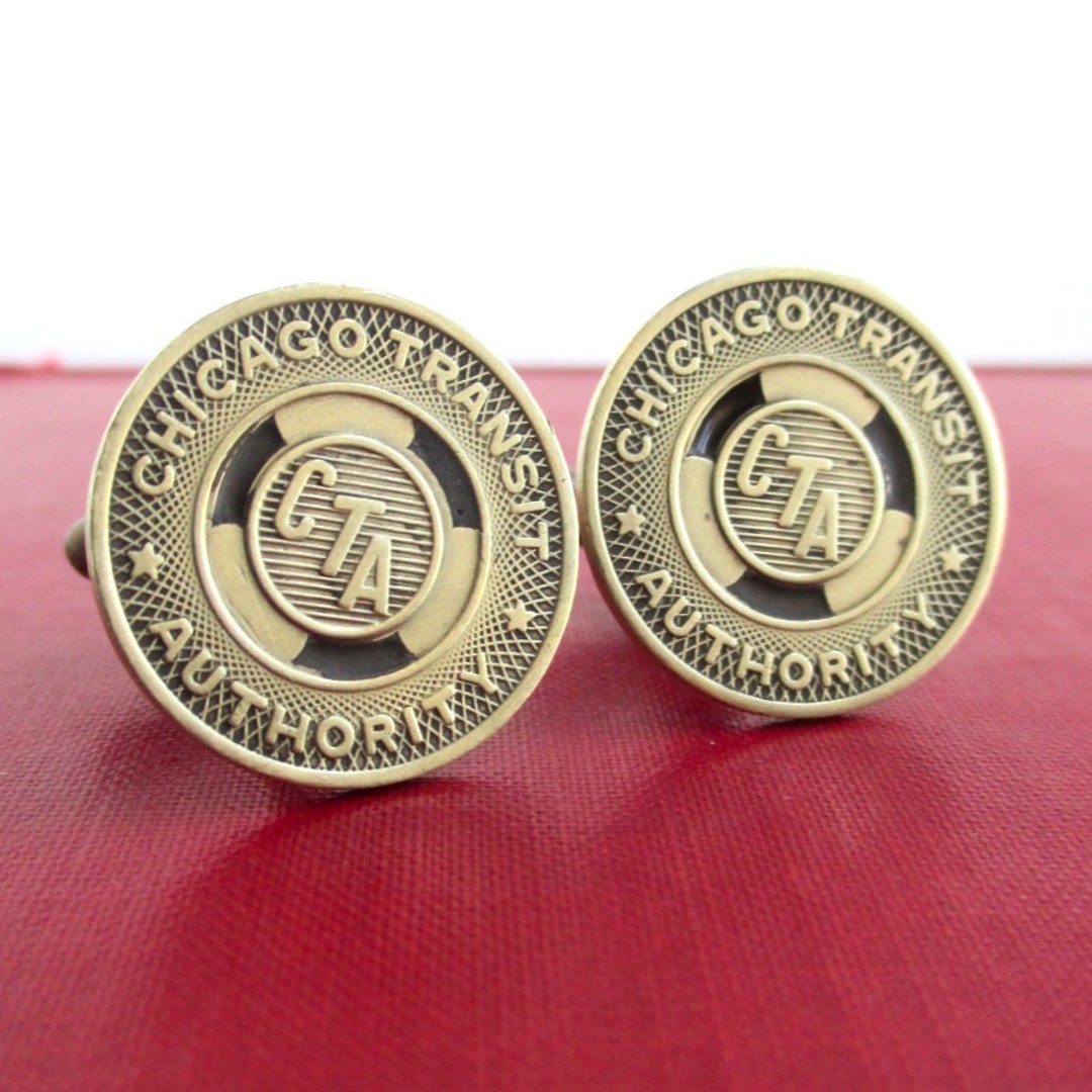 CHICAGO CTA Token Cuff Links Repurposed Vintage 1950's - Etsy