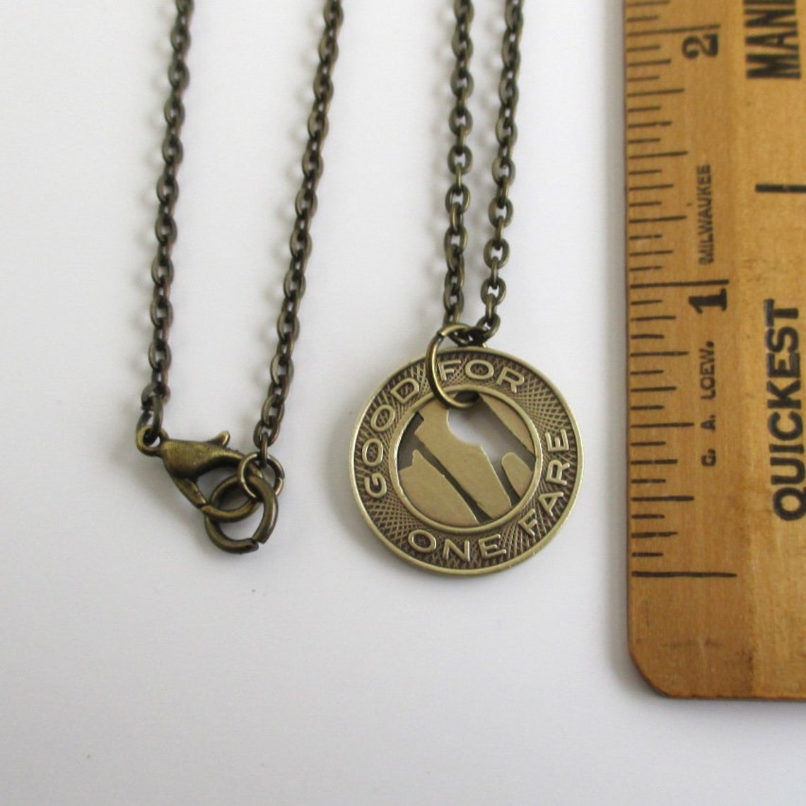 CLEVELAND Railroad Token Necklace - Repurposed Vintage 1930's Solid ...