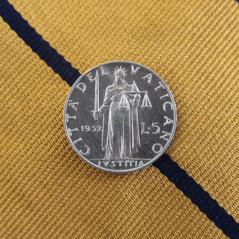 Vatican City Coin Tie Tack / Lapel Pin Repurposed Vintage | Etsy