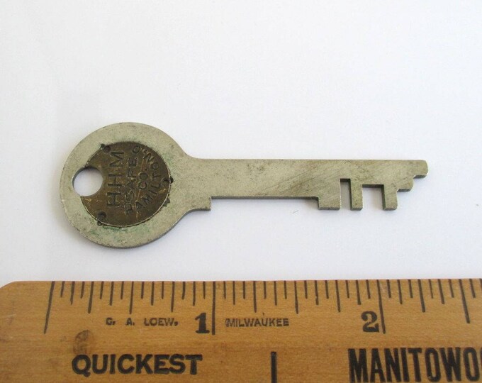 HHM Safe Co. Key - Vintage / Antique Safe or Safety Deposit Box Key ...