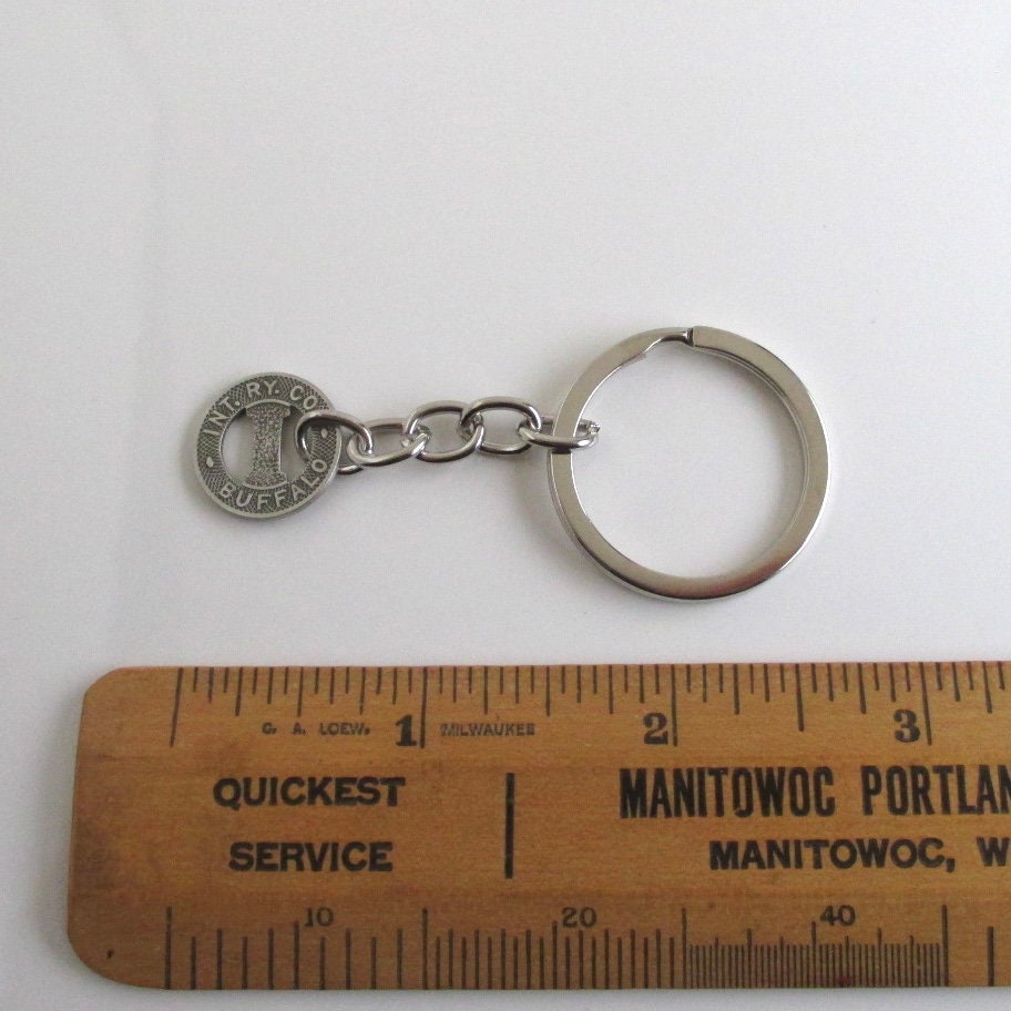 BUFFALO NY Railway Token Keychain Repurposed Vintage | Etsy