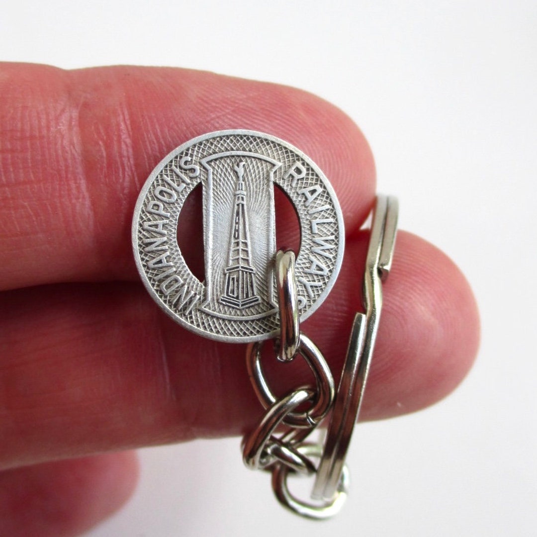 INDIANAPOLIS Transit Token Keychain Repurposed Vintage Coin - Etsy