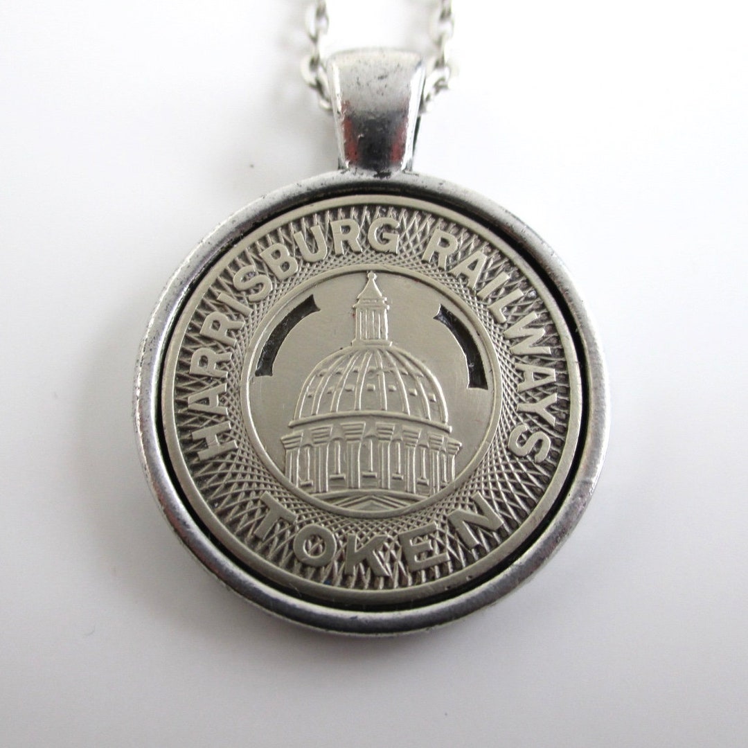 Harrisburg, PA Railway Token Necklace - Repurposed Vintage 1950's ...