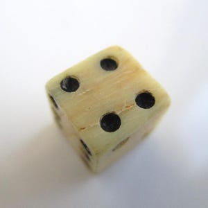 Tiny Hand Carved Bone Dice Set Vintage / Antique Small 8mm Handmade ...