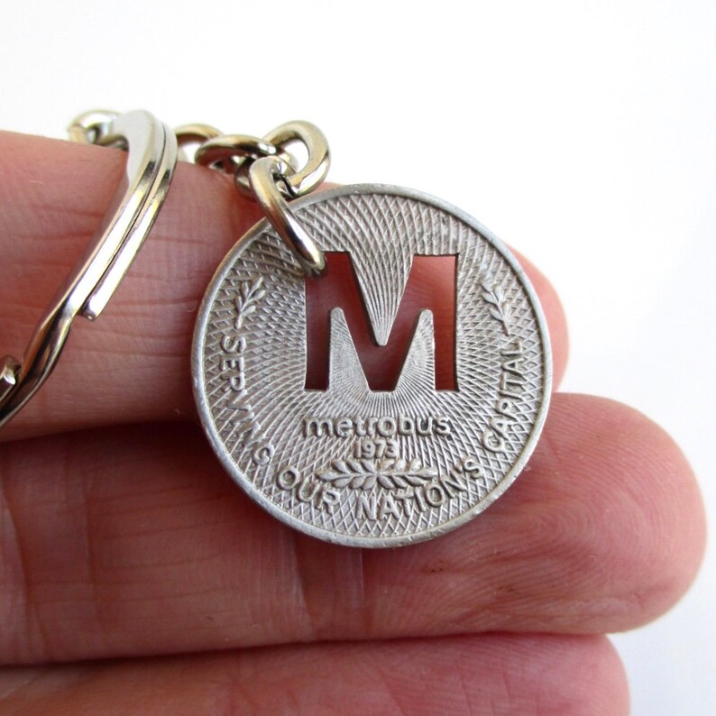 D.C. Metro Token Keychain Repurposed Vintage Nation's - Etsy