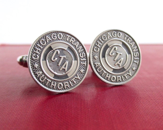 CHICAGO Transit Token Cuff Links Repurposed Vintage CTA - Etsy