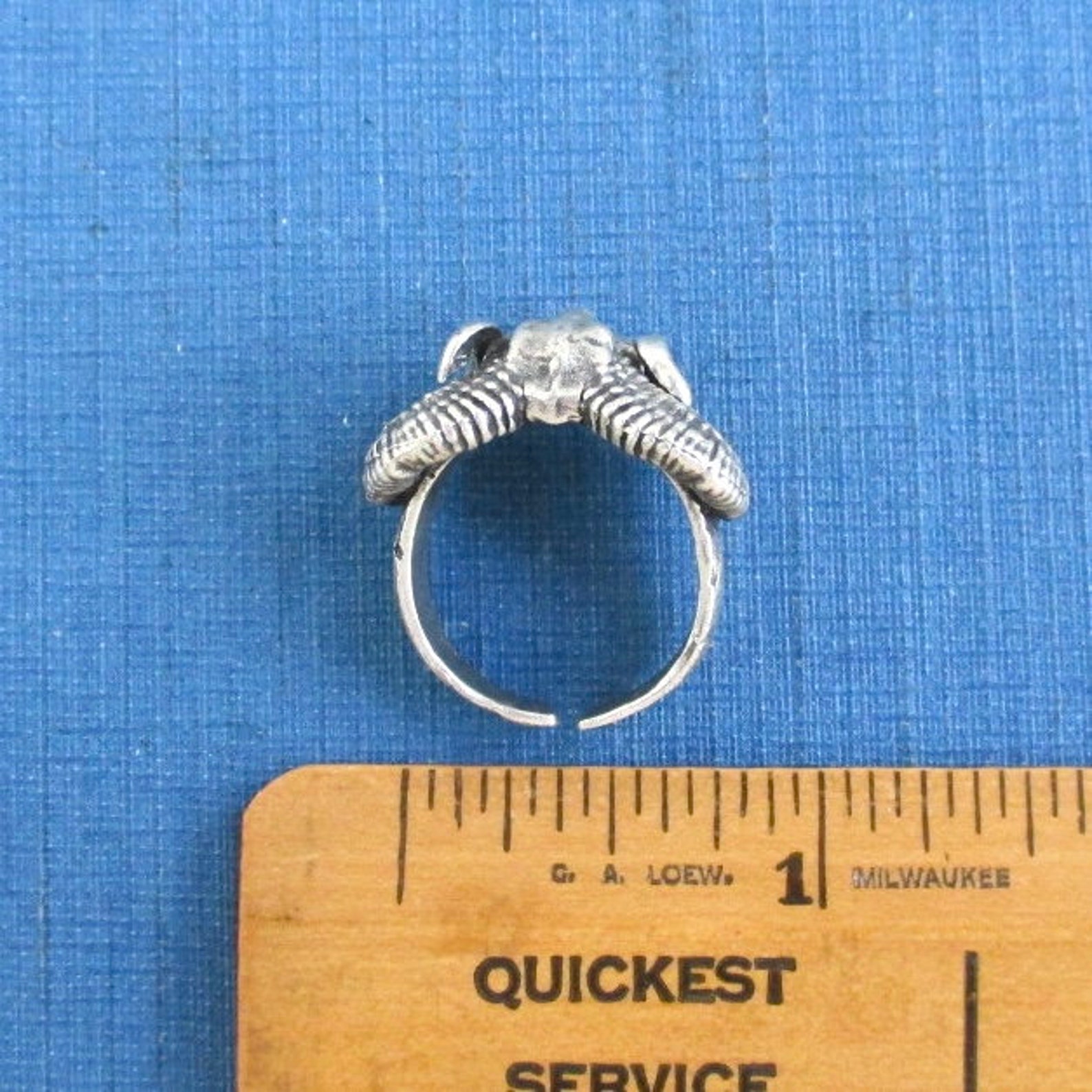 3D Ram Ring Aries Dodge LA Rams Silver Tone Size 6.5 & - Etsy