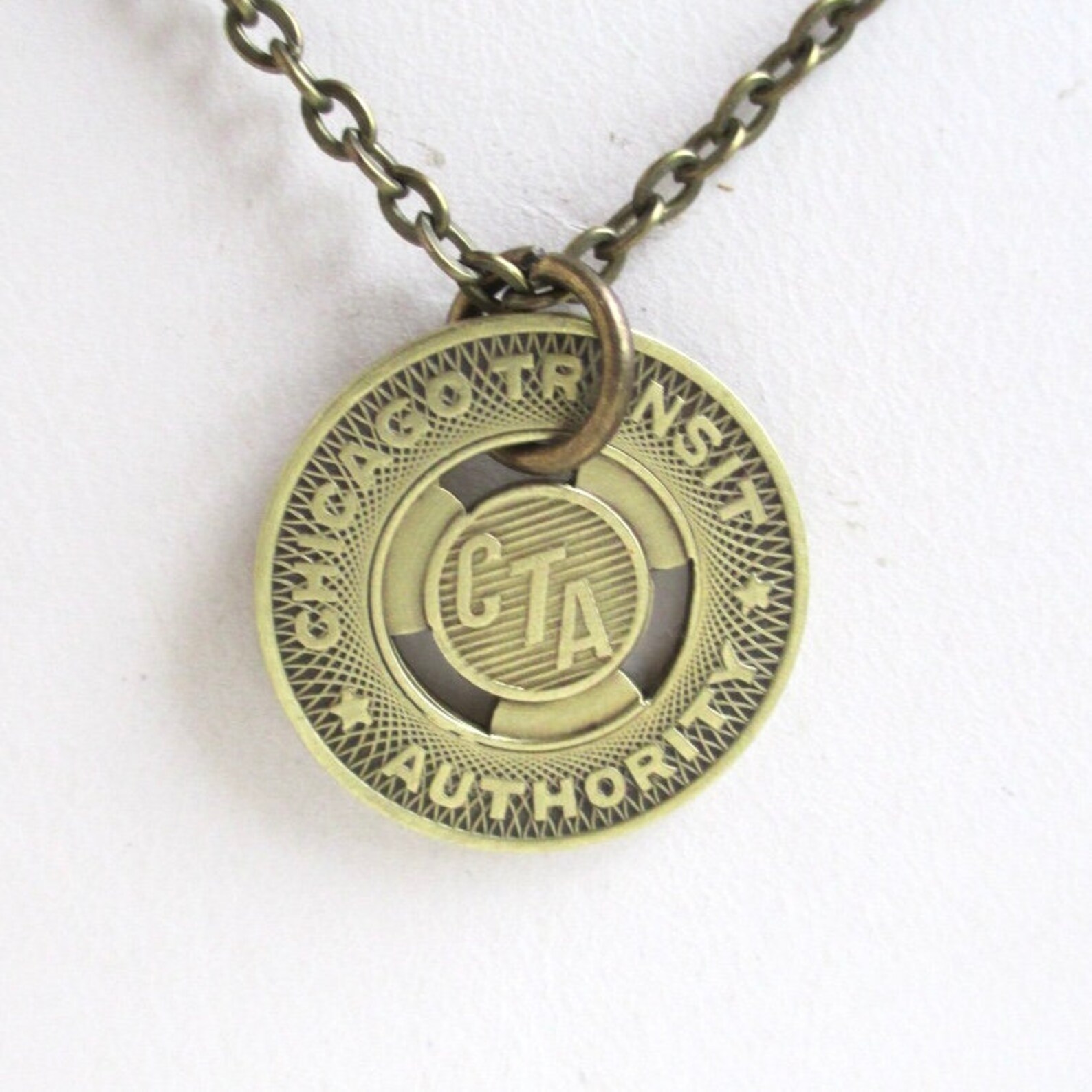 CHICAGO CTA Transit Token Necklace Repurposed Vintage - Etsy