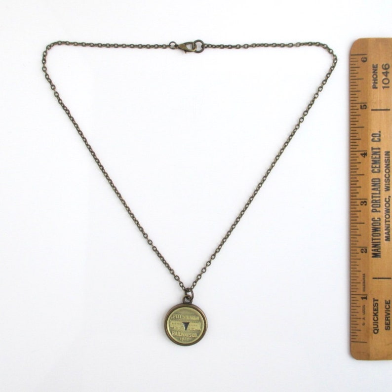 PITTSBURGH Railways Token Pendant Necklace - Repurposed 1922 Vintage ...