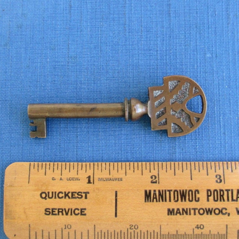 Antique Skeleton Key W/ Hollow Barrel Vintage Ornate Top - Etsy