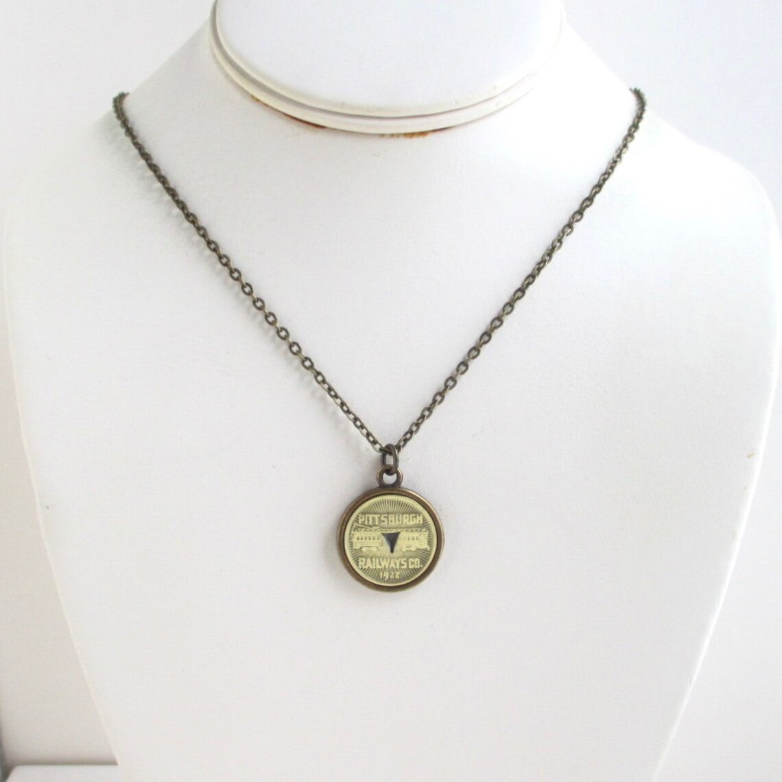 PITTSBURGH Railways Token Pendant Necklace - Repurposed 1922 Vintage ...