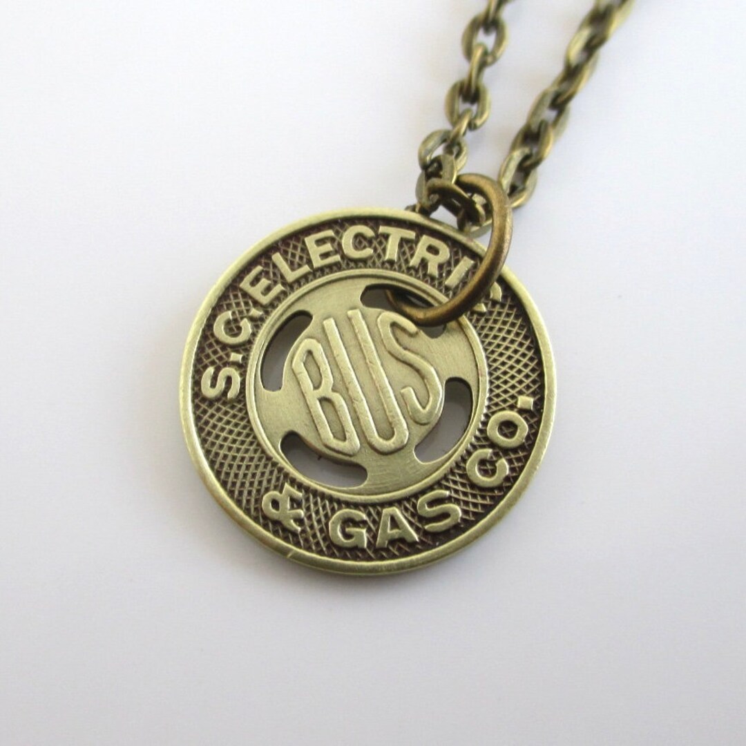 South Carolina Transit Token Necklace - Repurposed Vintage Columbia, SC ...