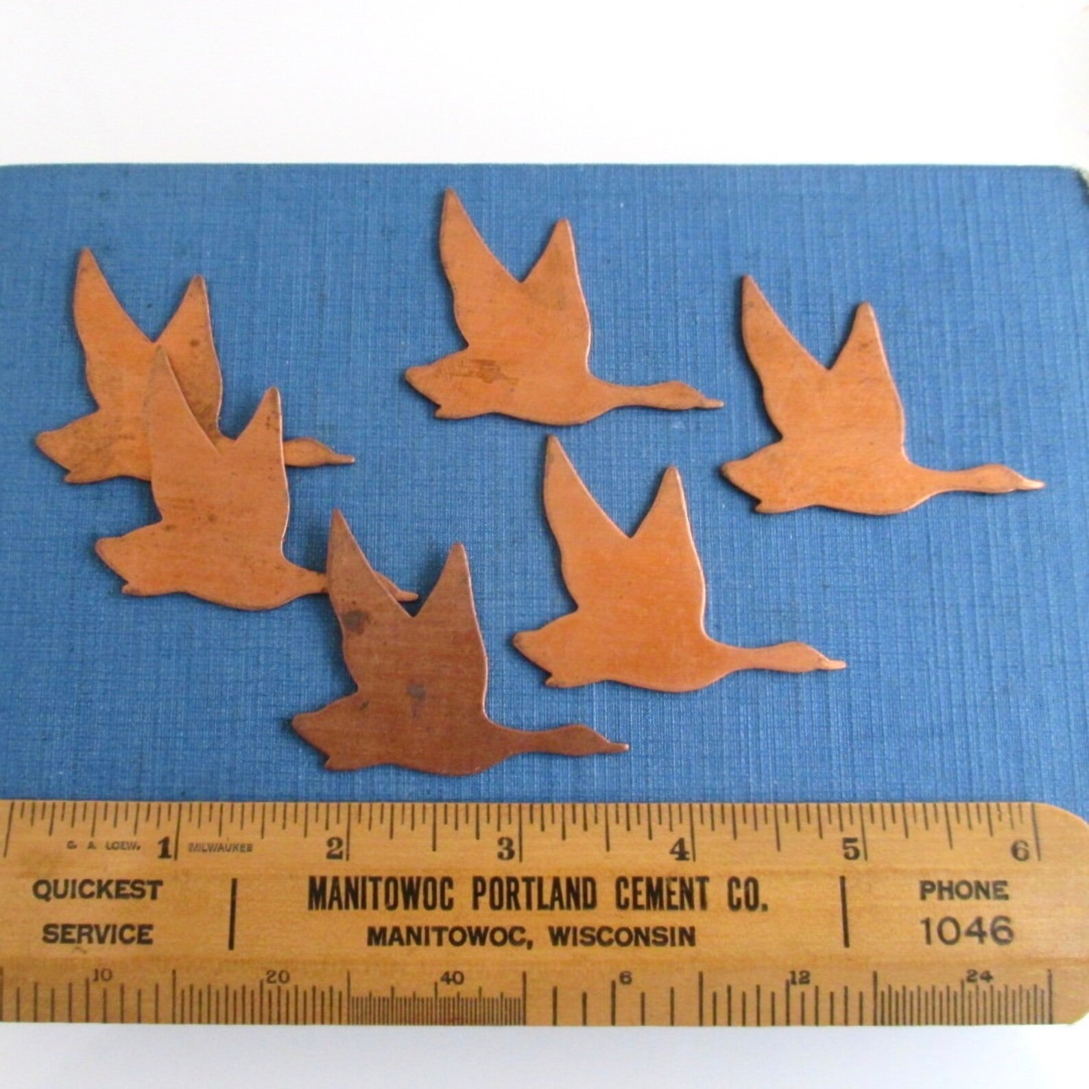 6 Copper Duck / Geese Stampings Vintage Raw Copper Findings - Etsy