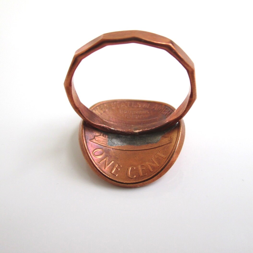Lincoln Penny Ring Vintage Handmade Repurposed One Cent | Etsy