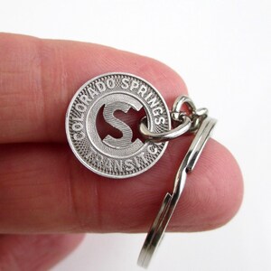 CO Springs Transit Token Keychain Repurposed Vintage Colorado Springs ...