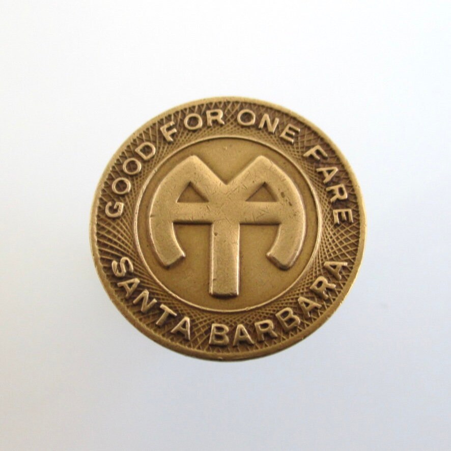 SANTA BARBARA Transit Token Cuff Links Repurposed Vintage - Etsy
