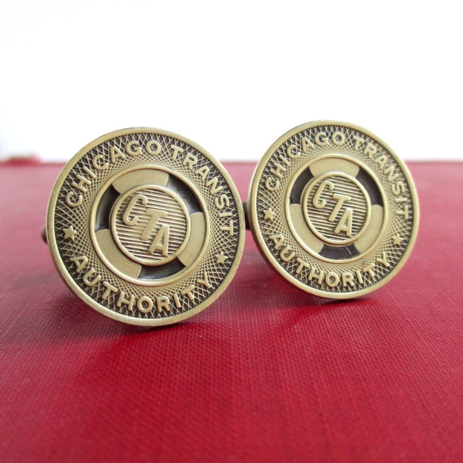 CHICAGO CTA Token Cuff Links Repurposed Vintage 1950's - Etsy