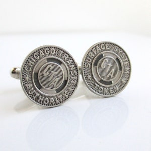 CHICAGO Transit Token Cuff Links Repurposed Vintage - Etsy