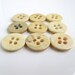 9 Large Antique Bone Buttons Vintage 4 Hole, Larger 17mm or 11/16 Size ...